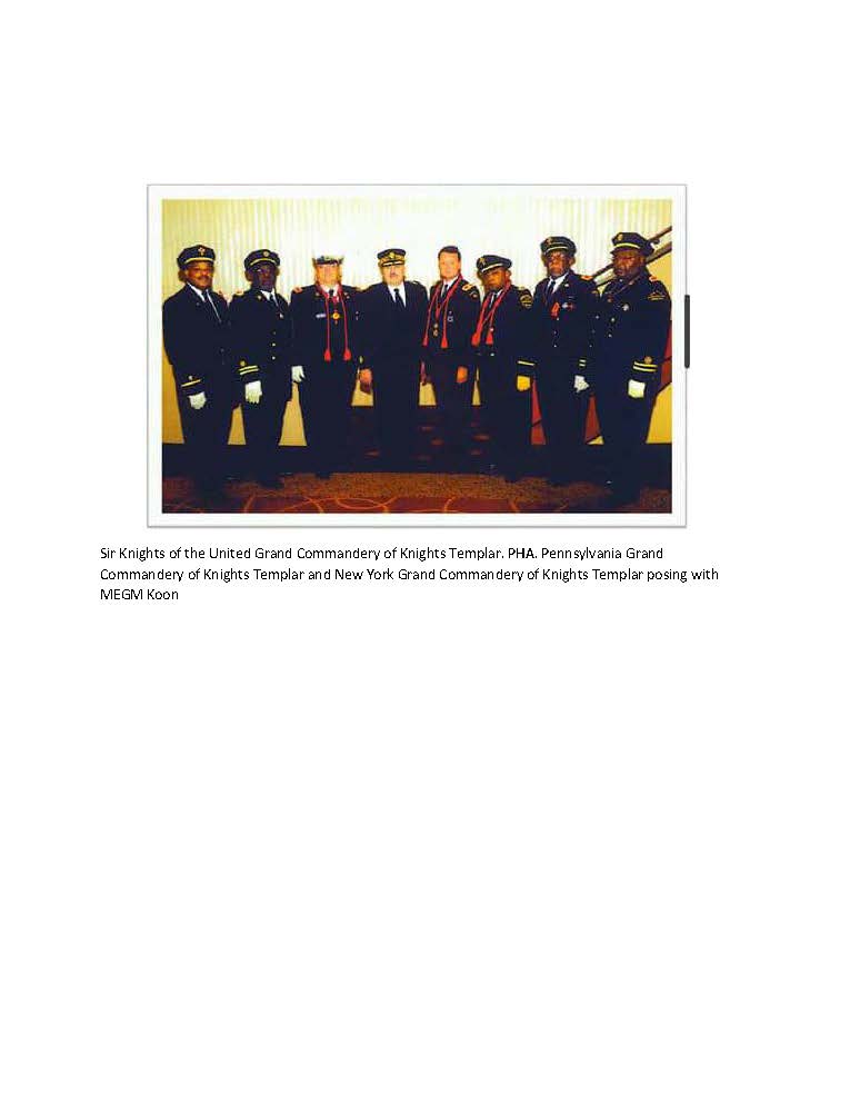United Grand Commandery of Pa – Masonic Knights Templar – Prince Hall ...